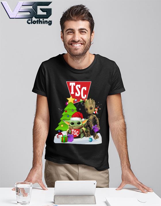 Official santa Groot and Baby Yoda hug Tractor Supply Snow Christmas ...