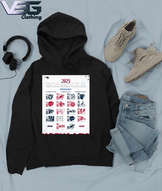 Official New England Patriots 2025 NFL Full Schedule Week 1 To Week 18 ...