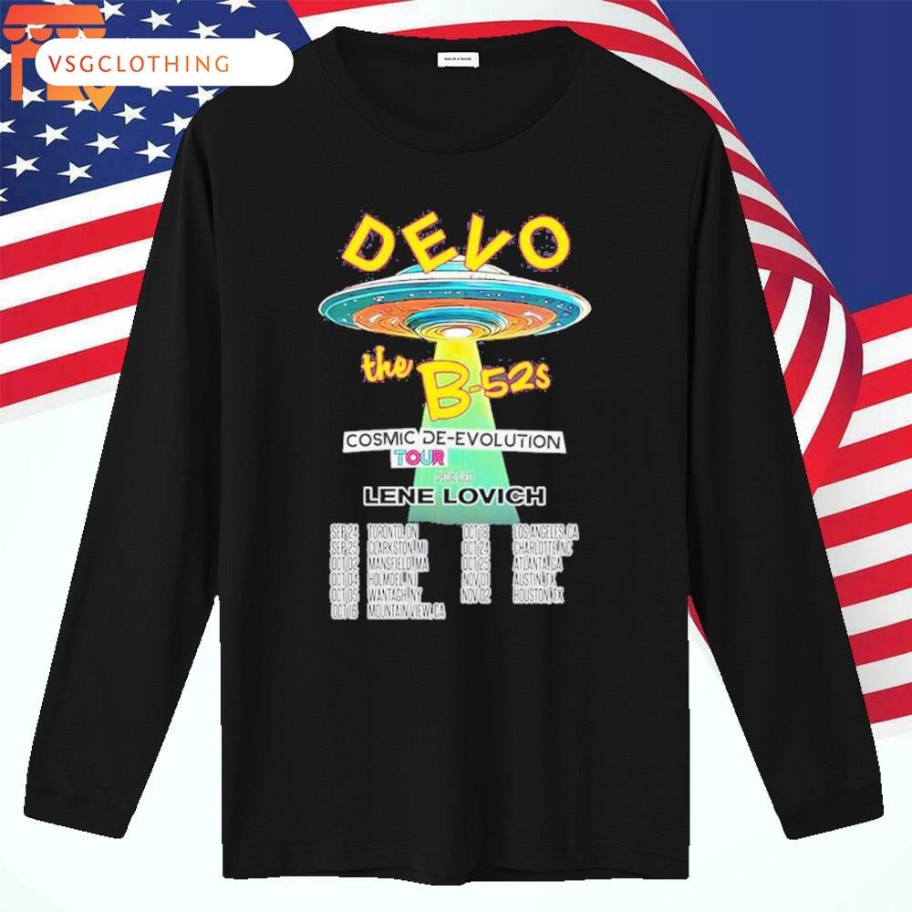 Official Devo & The B-52’s Cosmic De-Evolution Tour 2025 shirt, hoodie, sweater, long sleeve and ...